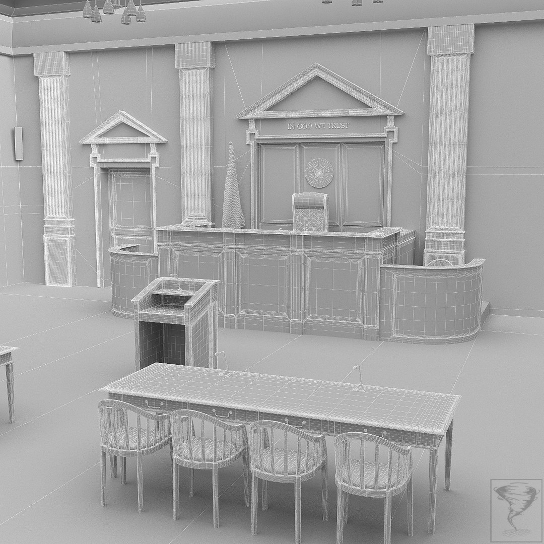 Courtroom - 3d Model