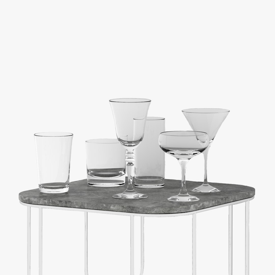 COCKTAIL GLASSWARE 3D model - TurboSquid 2008651