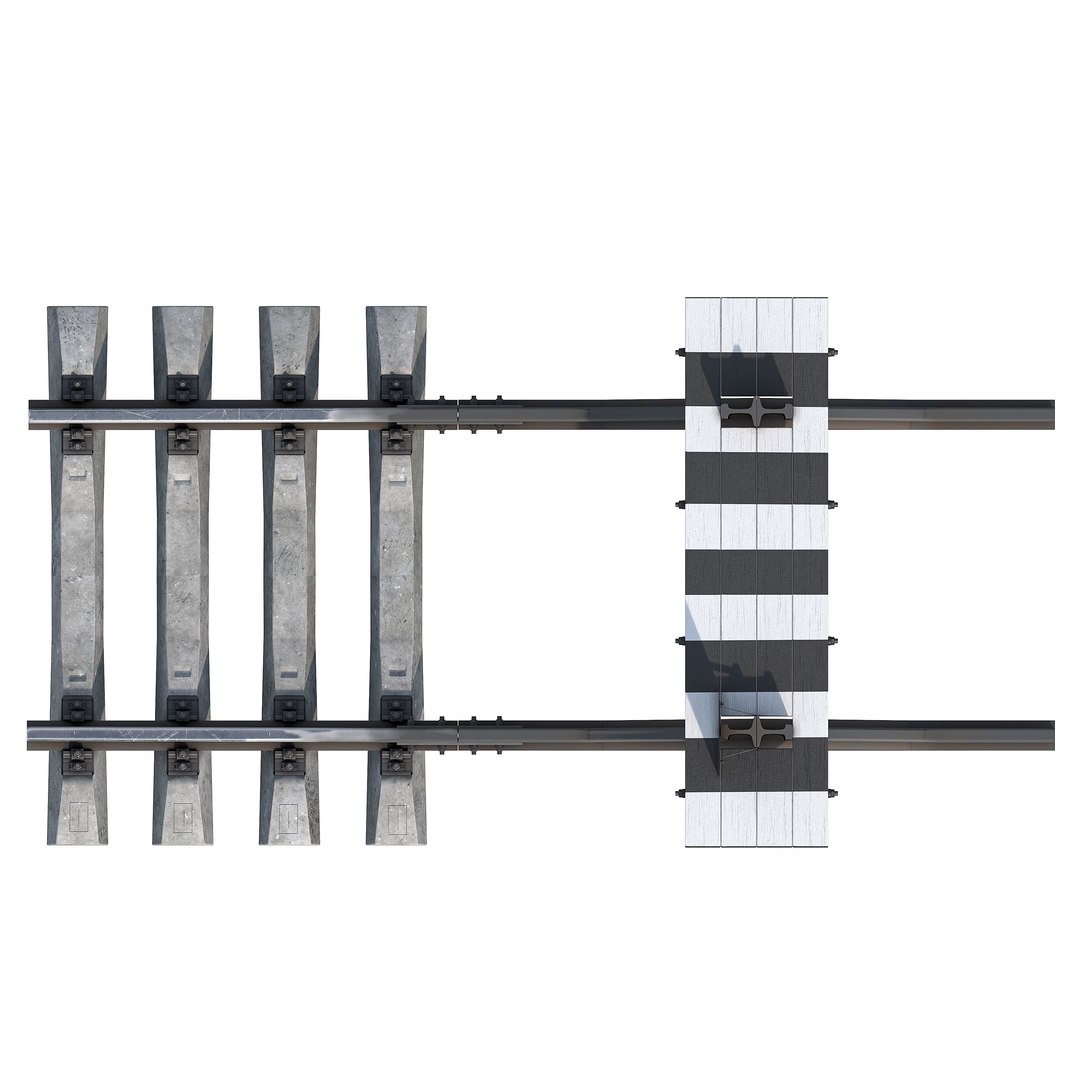 3D Railway Dead-end Stop - TurboSquid 2349508