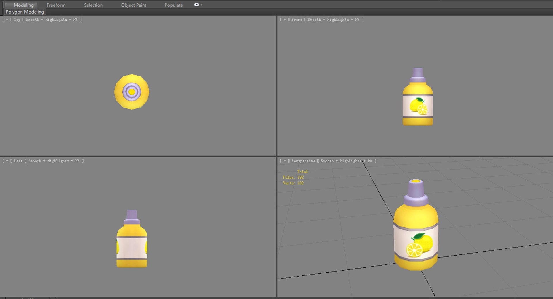 3D Cartoon Seasoning - Lemon Curd - Jam - Juice Model - TurboSquid 1936752