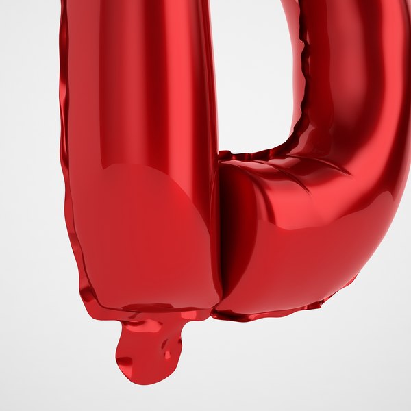 3D balloon letter d model - TurboSquid 1382911