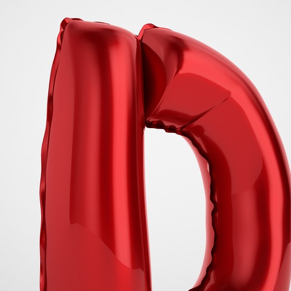 3D balloon letter d model - TurboSquid 1382911