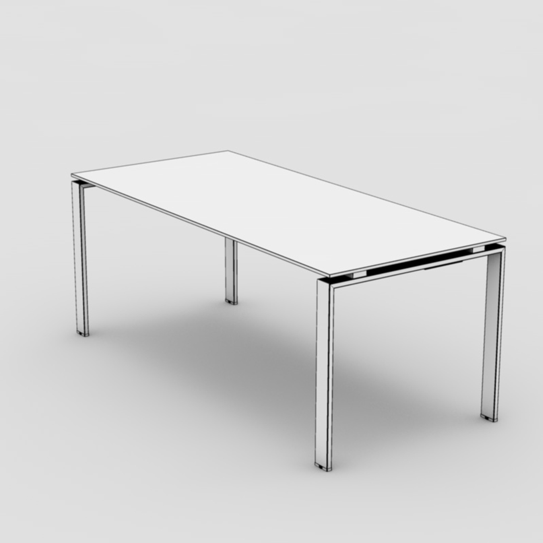 Office Table 3d C4d