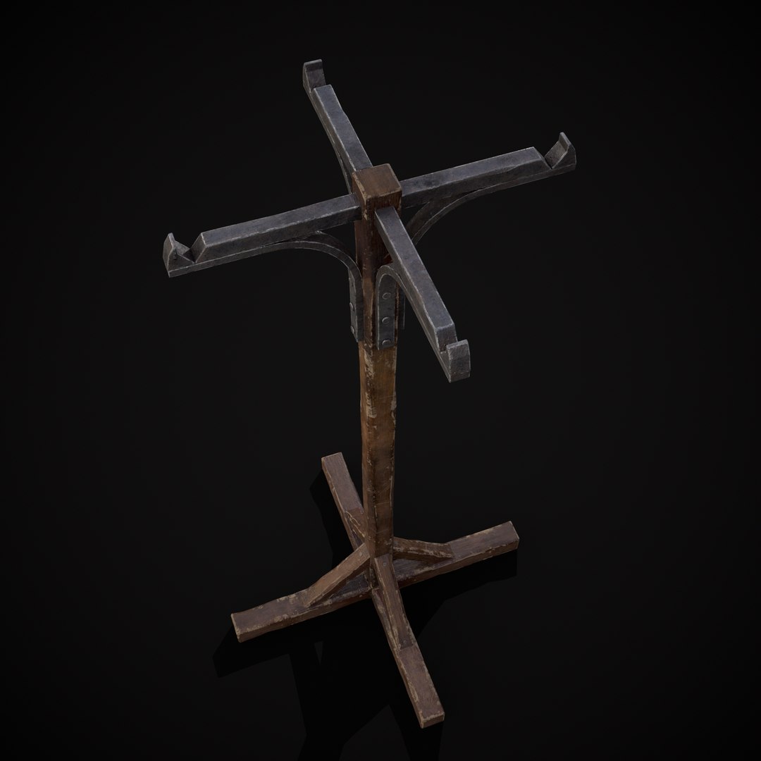 3D Wooden Bucket Stand - TurboSquid 2052802