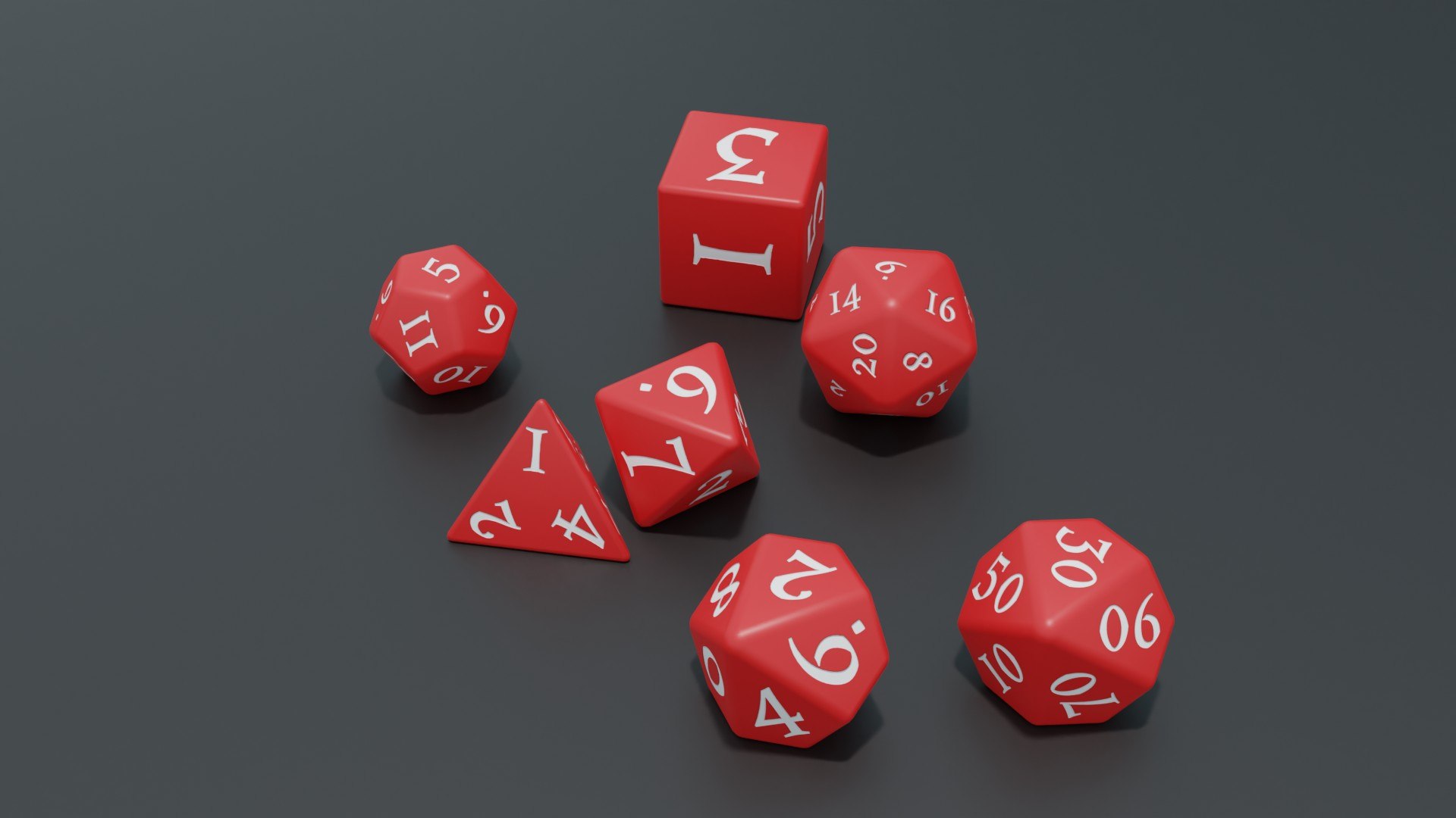 RPG Dice Asset Red 3D Model - TurboSquid 1748709