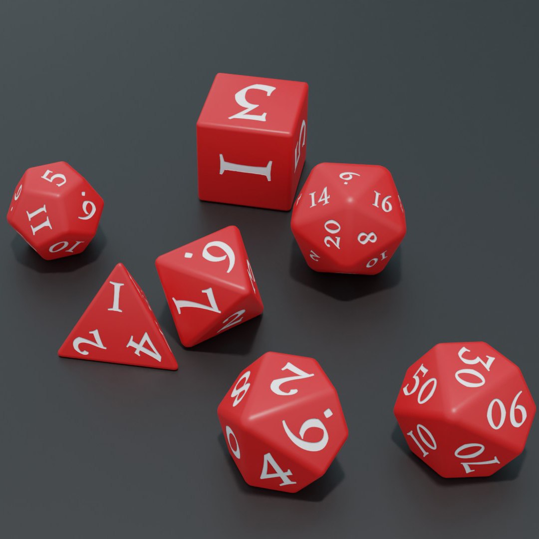 RPG Dice Asset Red 3D Model - TurboSquid 1748709