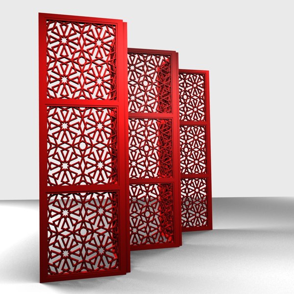 3d islamic folding screen model