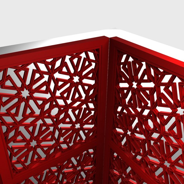 3d islamic folding screen model