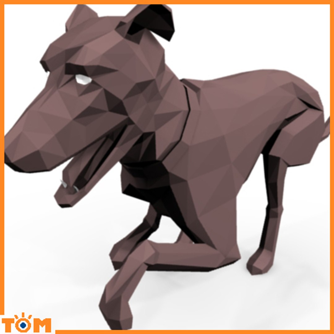 Dog Black Lab 3d Model