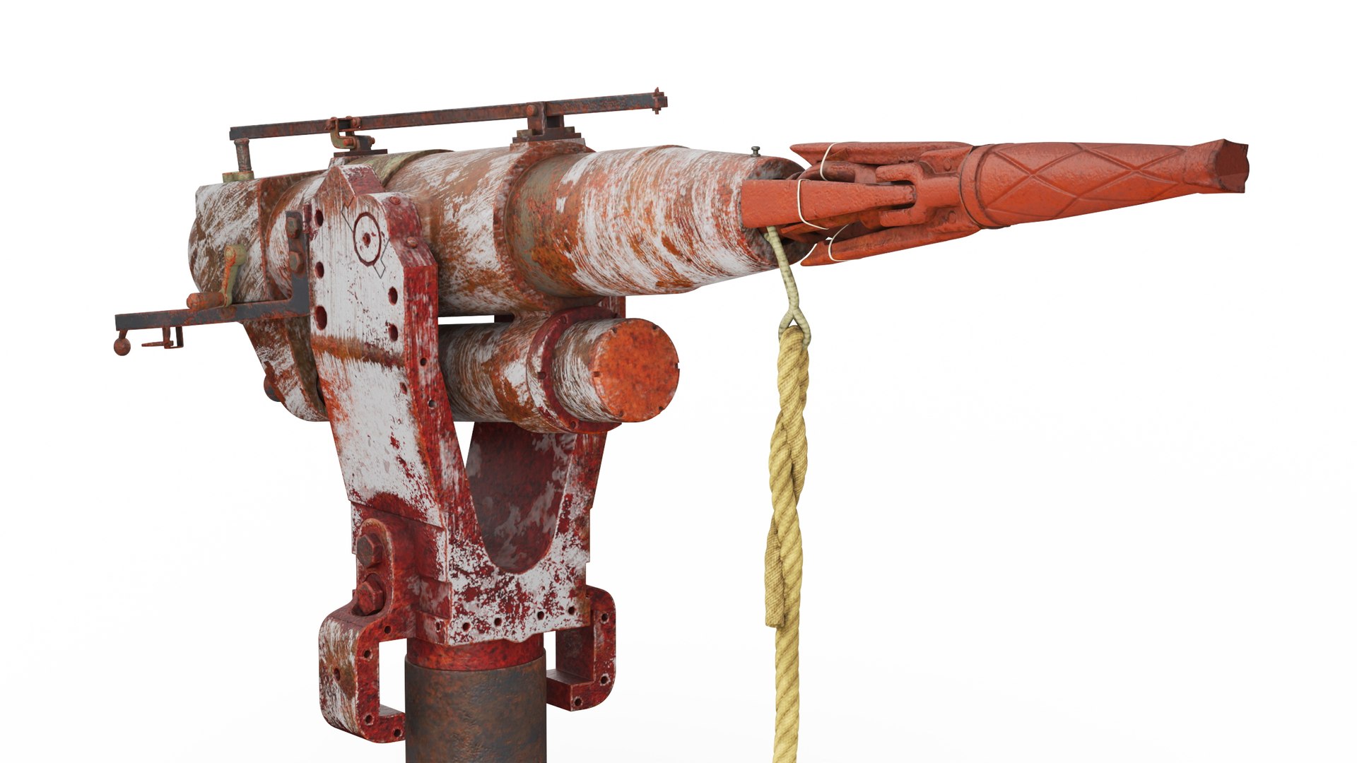 Harpoon Deck Cannon Aged Model - TurboSquid 2042664