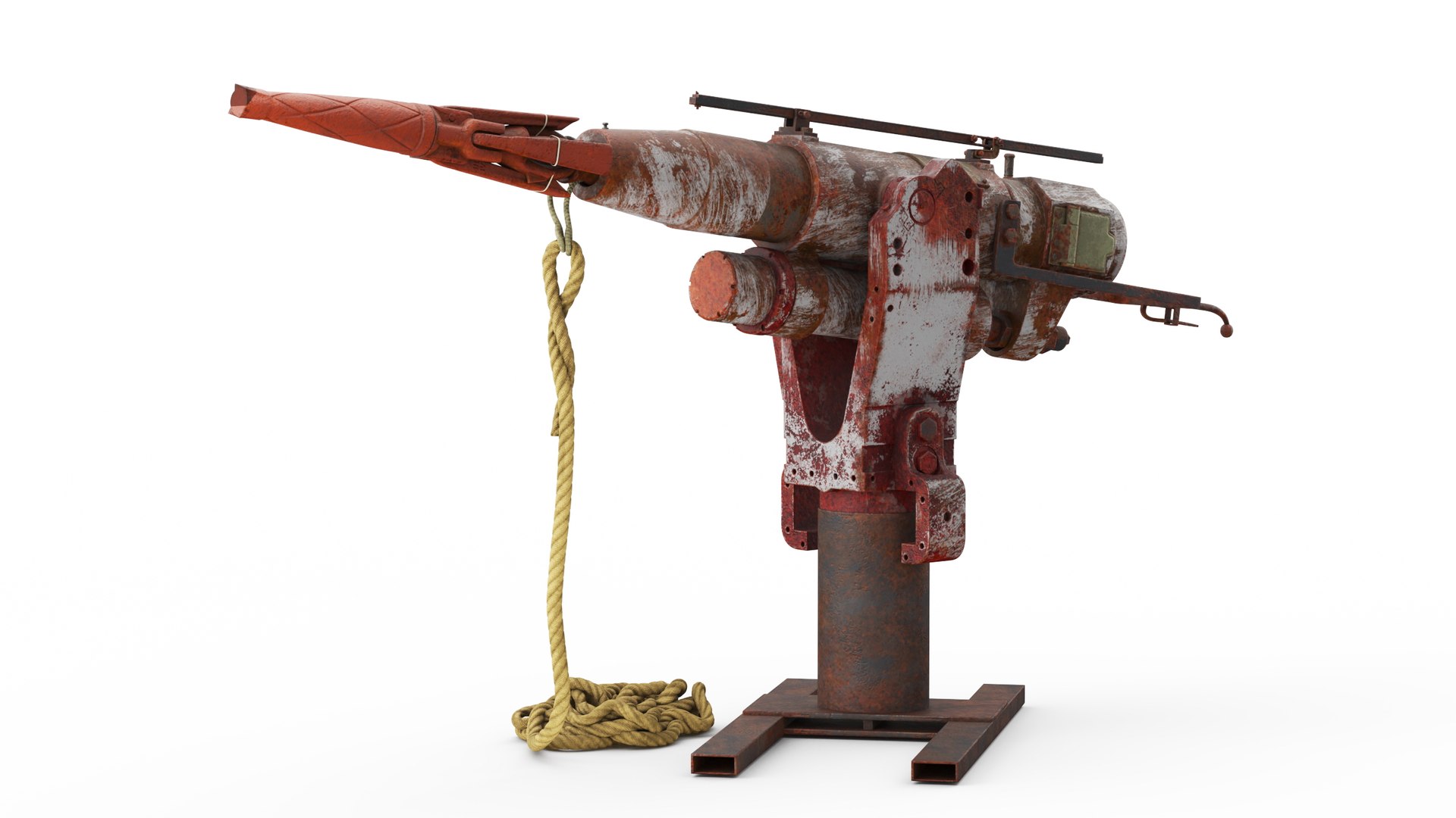 Harpoon Deck Cannon Aged Model - TurboSquid 2042664