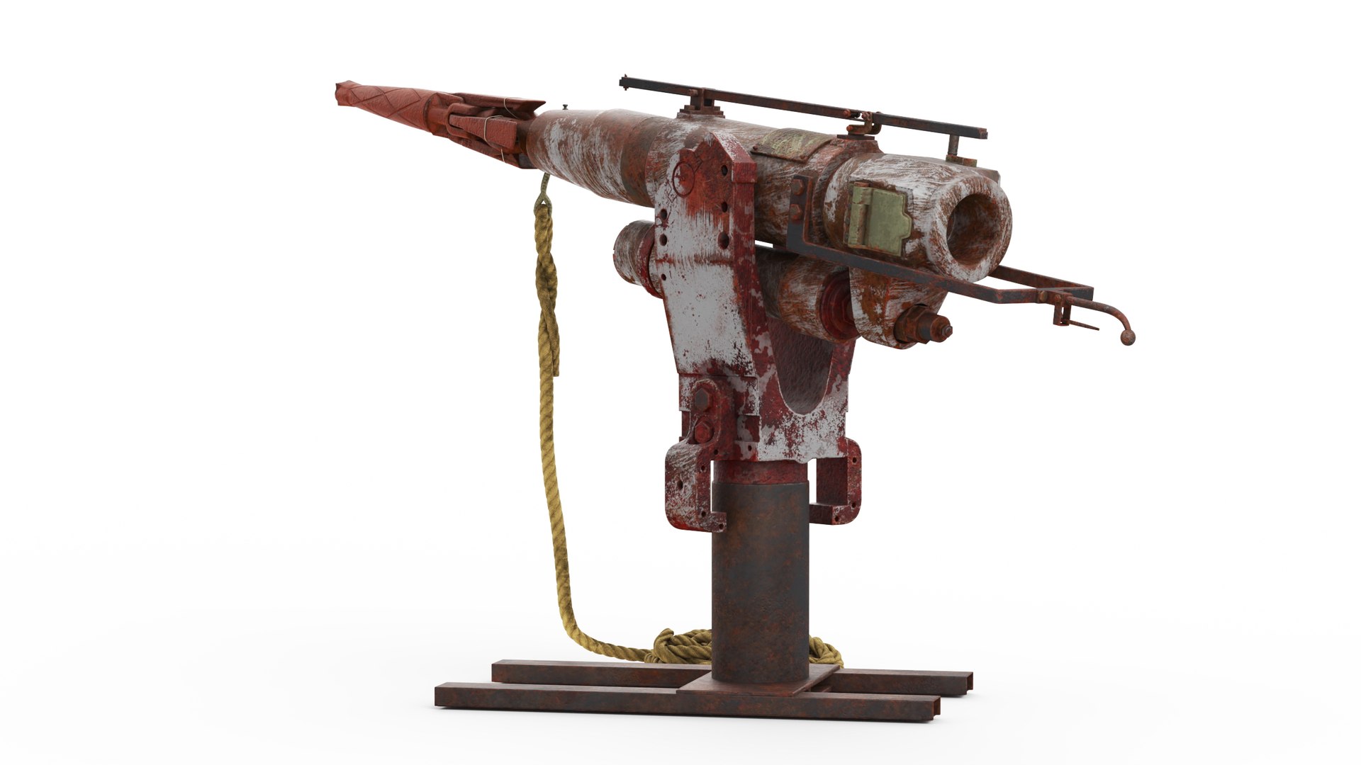 Harpoon Deck Cannon Aged Model - TurboSquid 2042664