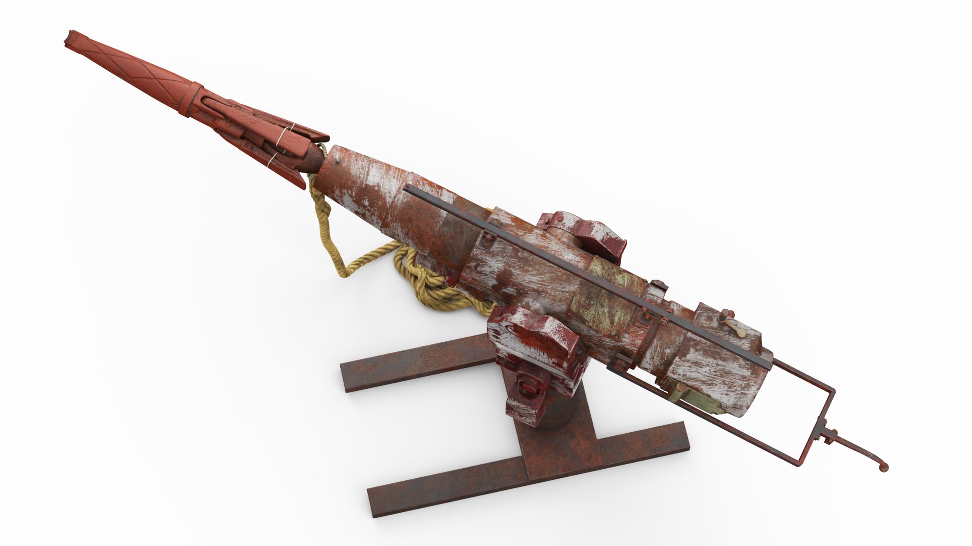Harpoon Deck Cannon Aged Model - TurboSquid 2042664