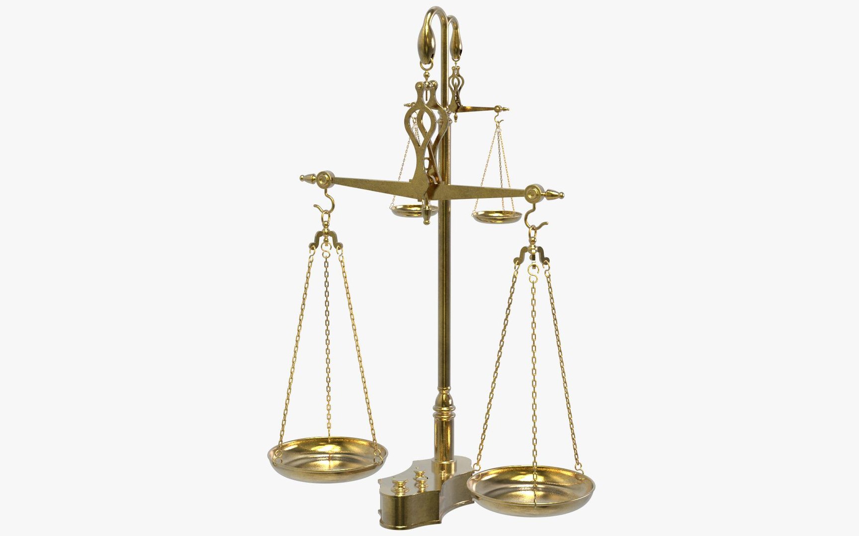 3D Antique Double Balance Scale Model - TurboSquid 1765820