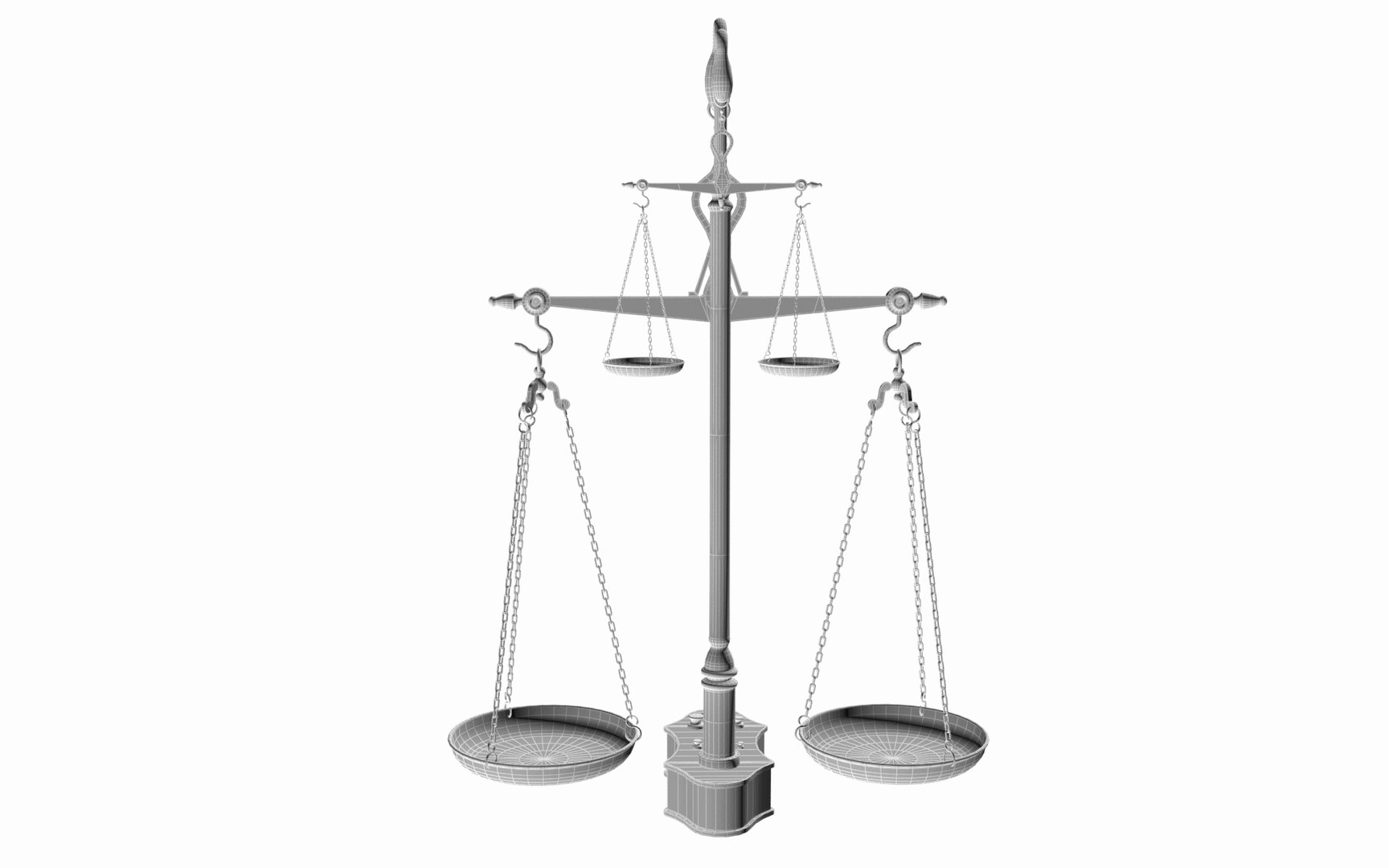 3D Antique Double Balance Scale Model - TurboSquid 1765820