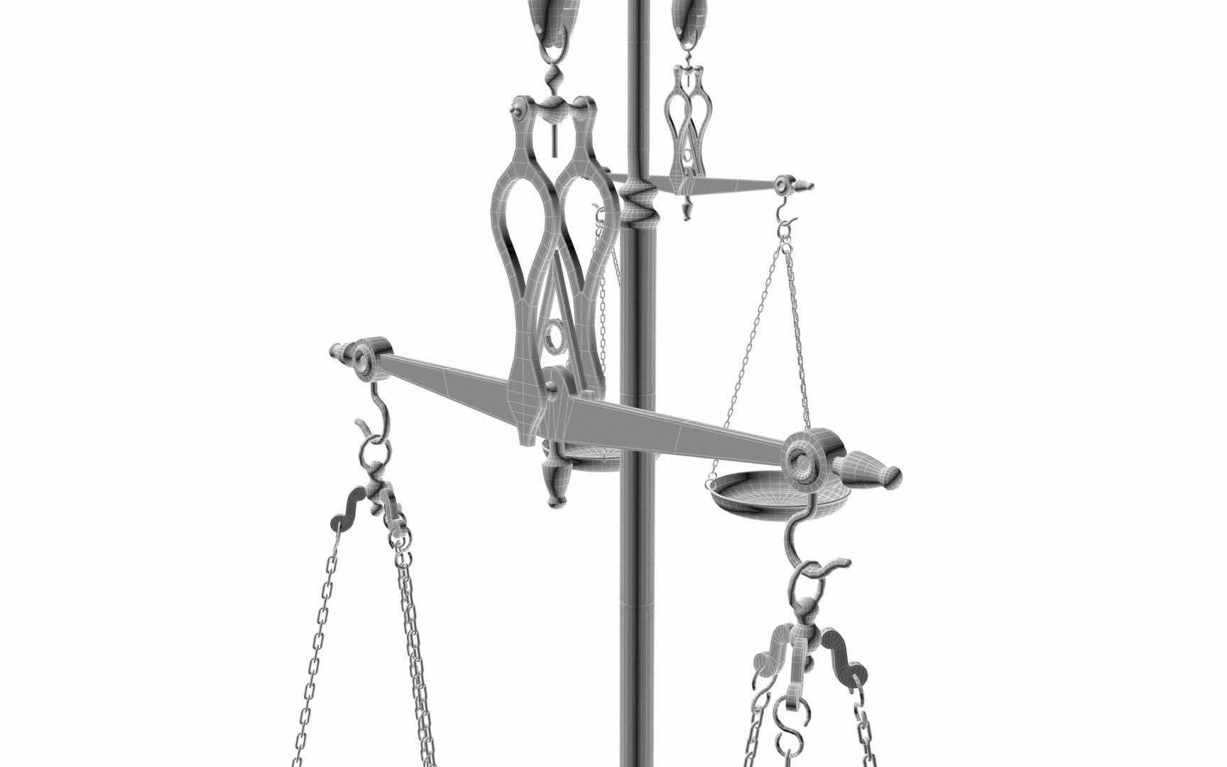 3D Antique Double Balance Scale Model - TurboSquid 1765820