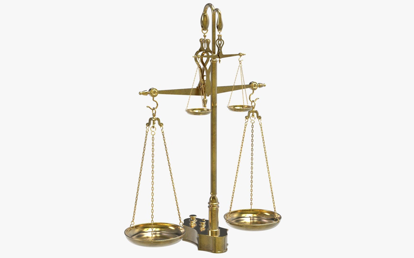 3D Antique Double Balance Scale Model - TurboSquid 1765820