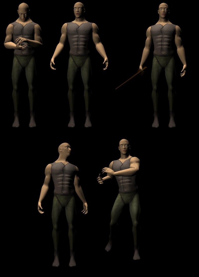 Human Male Animations 3d Model