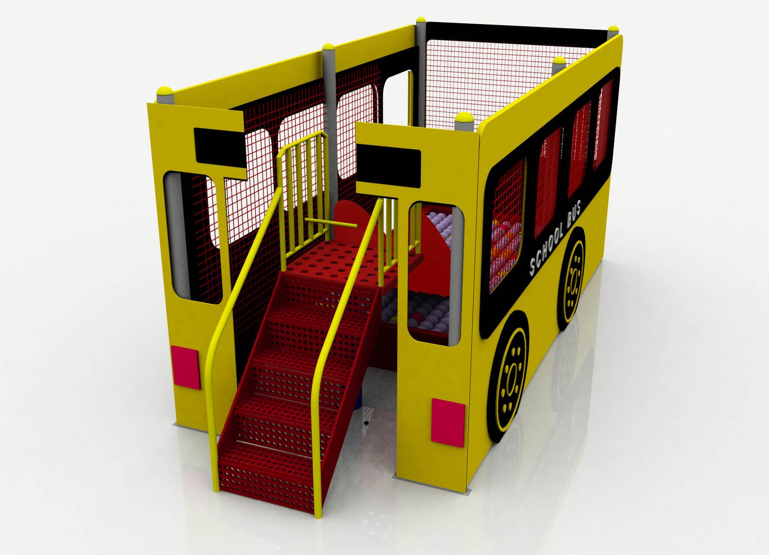 3d Model Mini Bus Playground