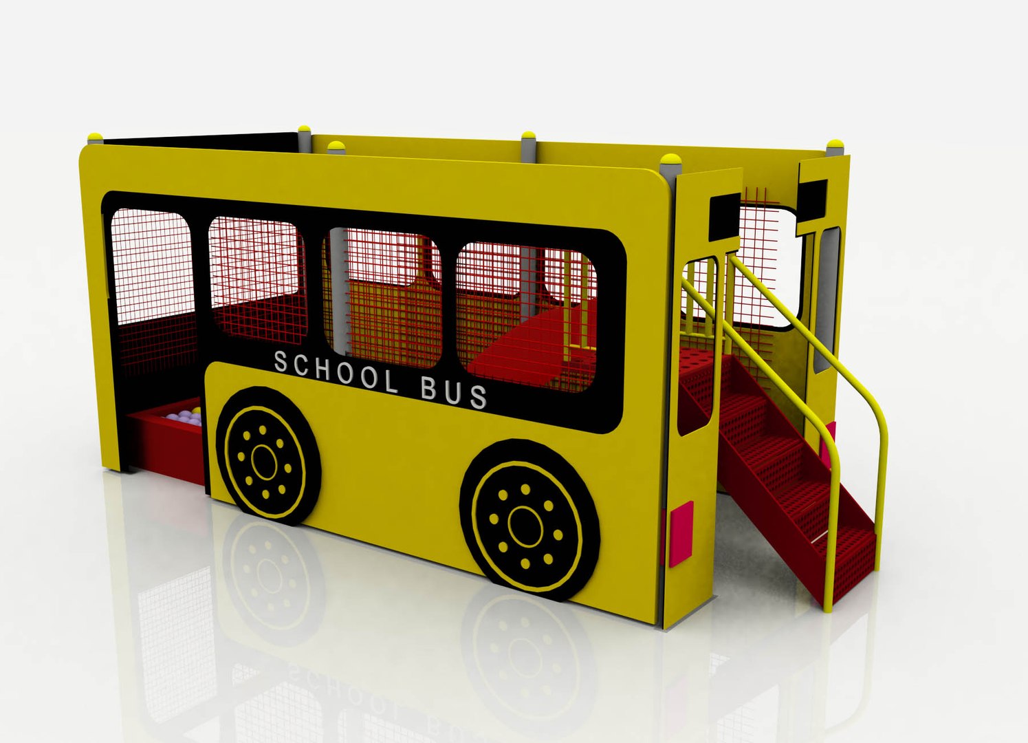 3d Model Mini Bus Playground