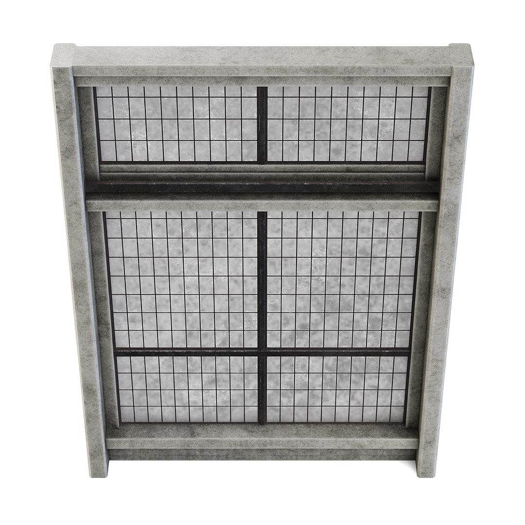 3D Factory Side Wall With Windows - TurboSquid 2255719