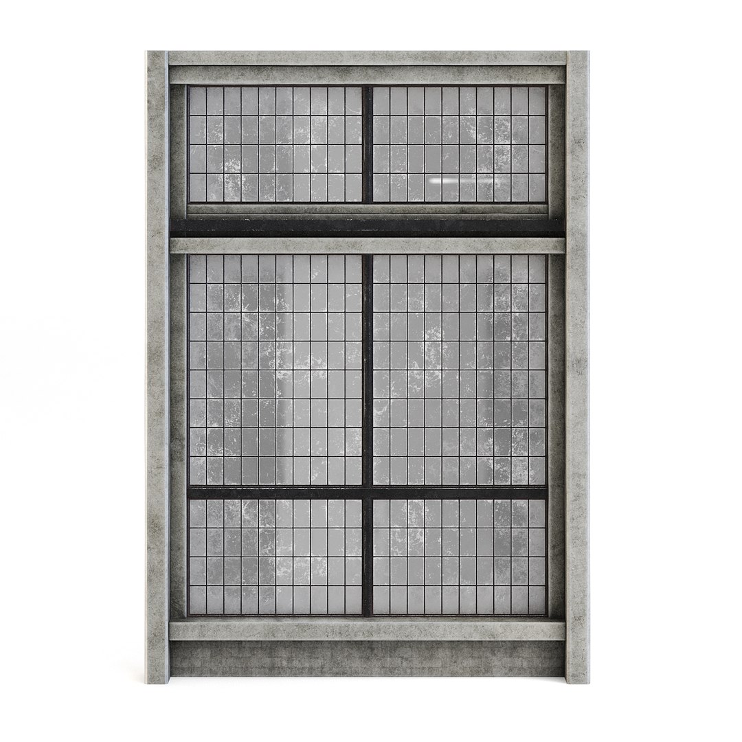 3D Factory Side Wall With Windows - TurboSquid 2255719