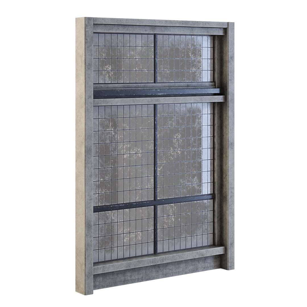 3D Factory Side Wall With Windows - TurboSquid 2255719