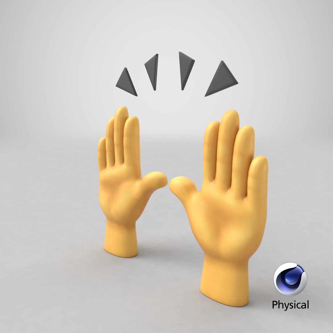 3D raising hands emoji model - TurboSquid 1549641