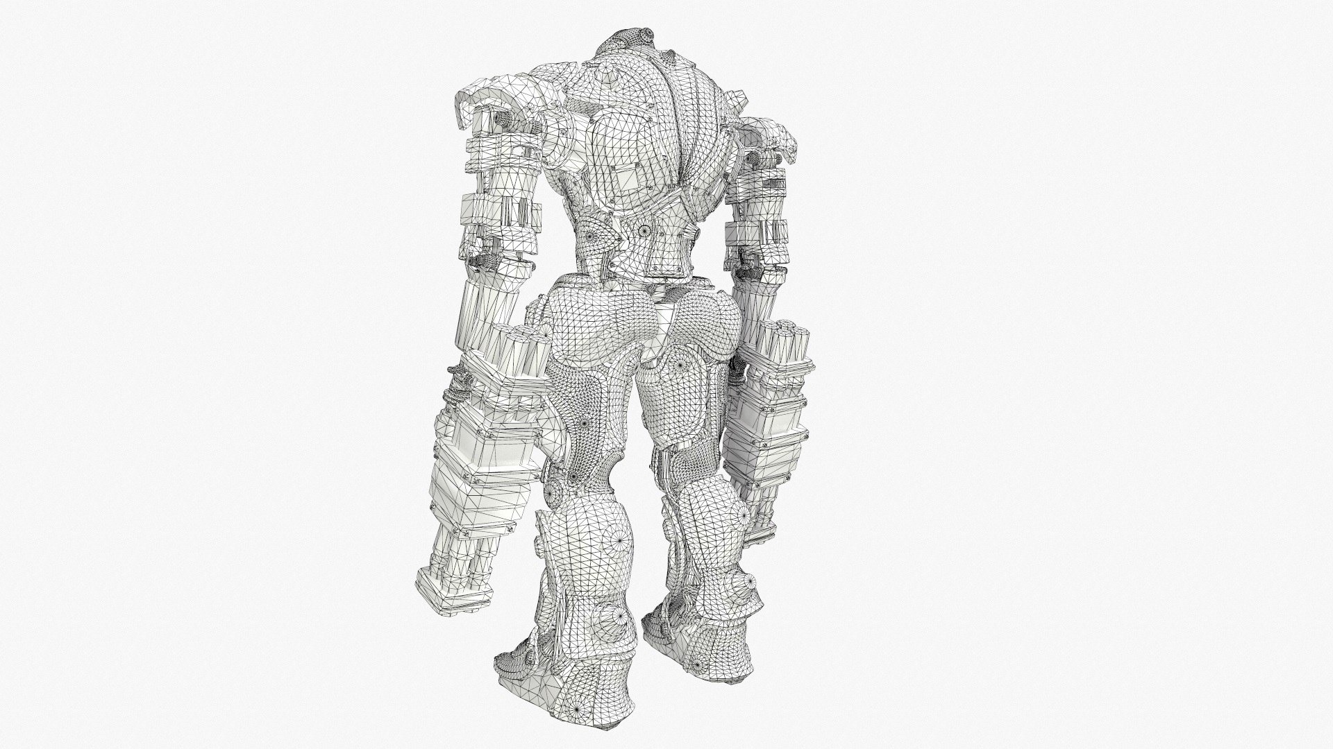 3D military mech 03 kitbash - TurboSquid 1638051