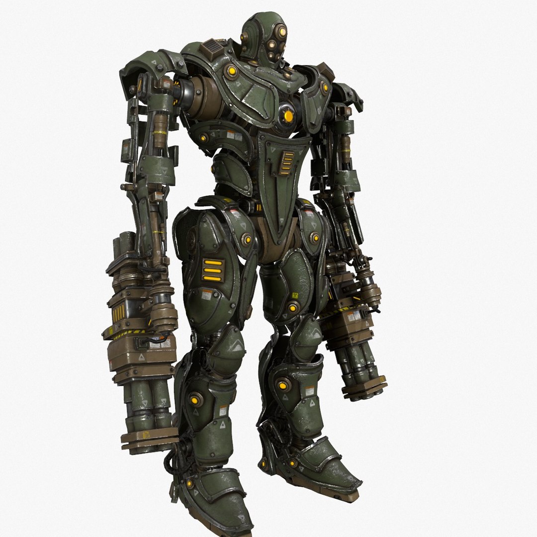 3D military mech 03 kitbash - TurboSquid 1638051