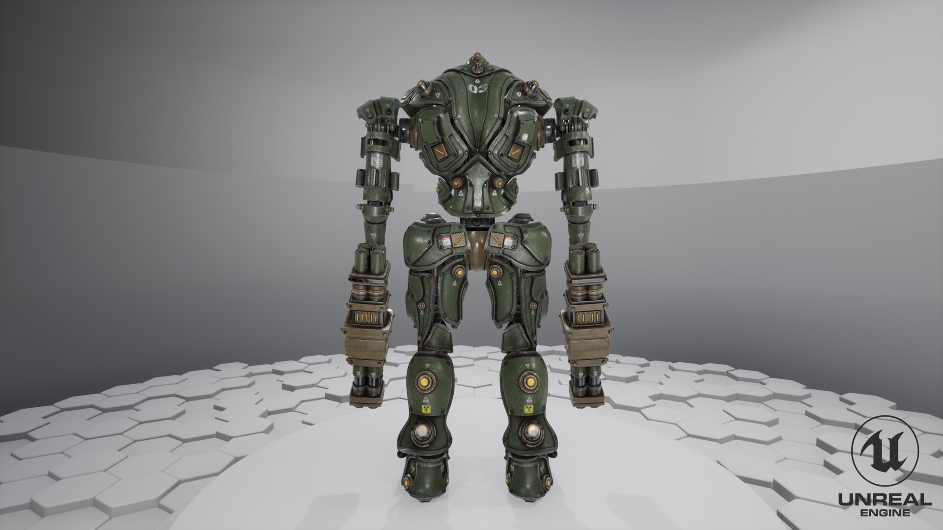 3D military mech 03 kitbash - TurboSquid 1638051