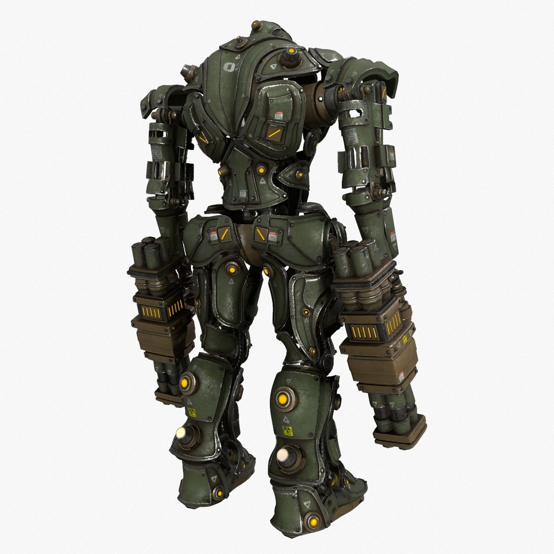 3D military mech 03 kitbash - TurboSquid 1638051