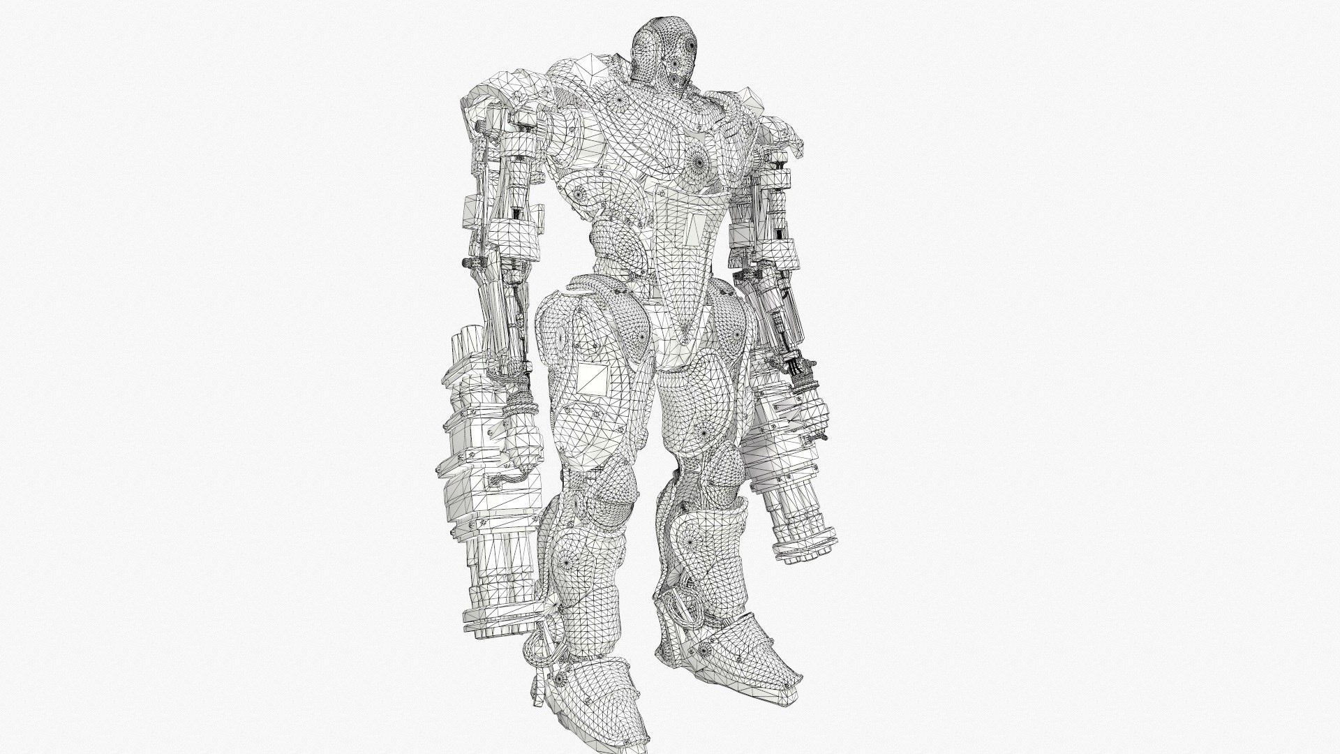 3D military mech 03 kitbash - TurboSquid 1638051