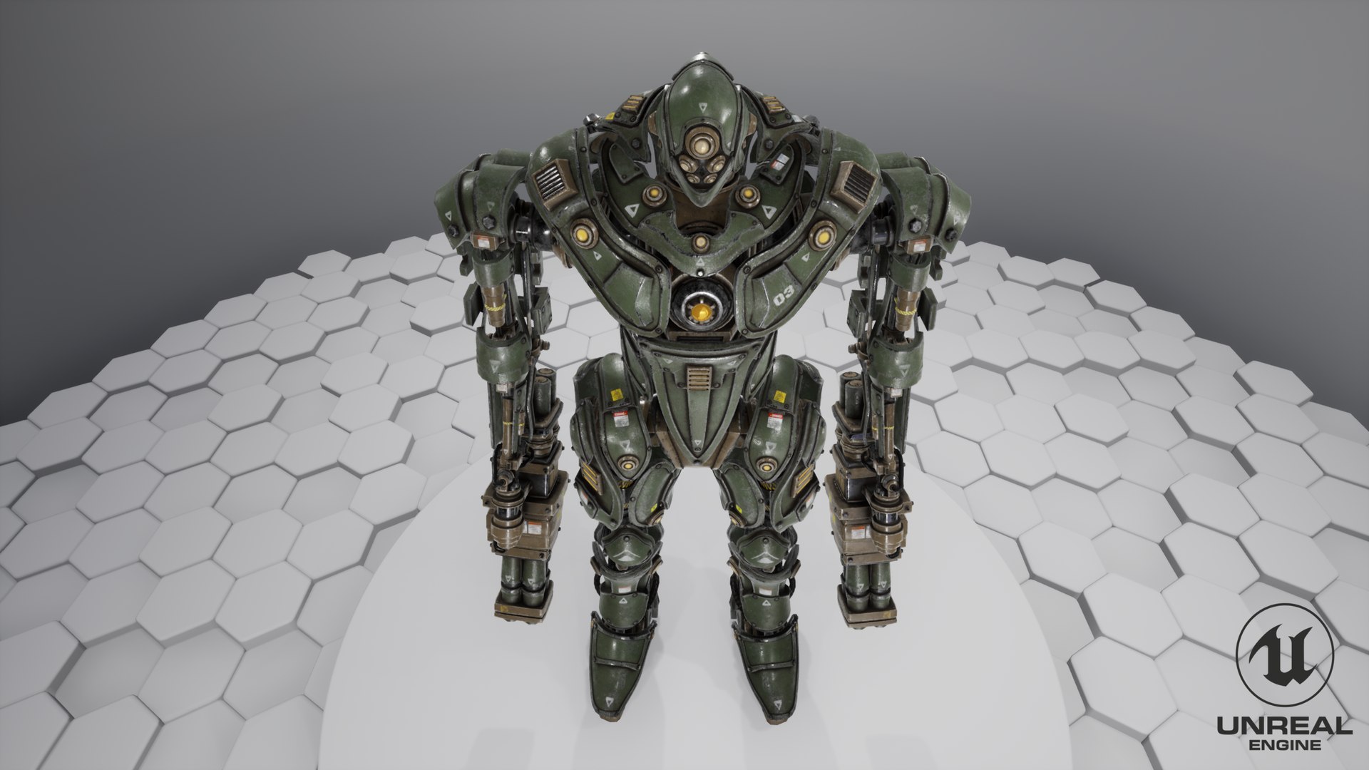 3D military mech 03 kitbash - TurboSquid 1638051