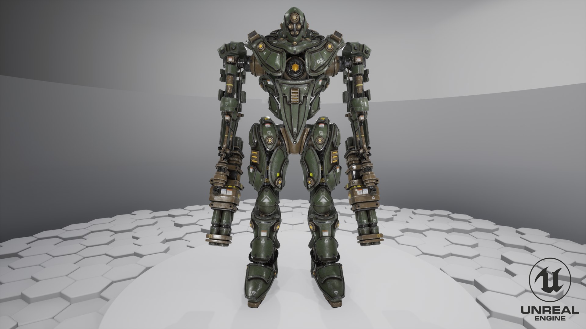 3D military mech 03 kitbash - TurboSquid 1638051