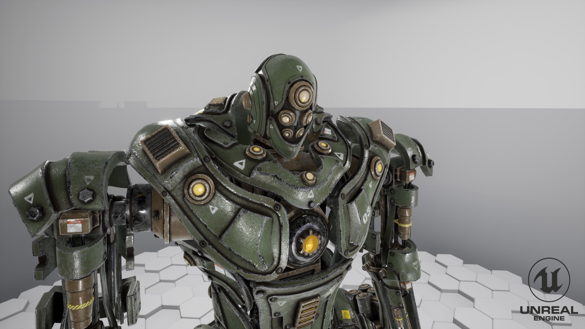 3D military mech 03 kitbash - TurboSquid 1638051