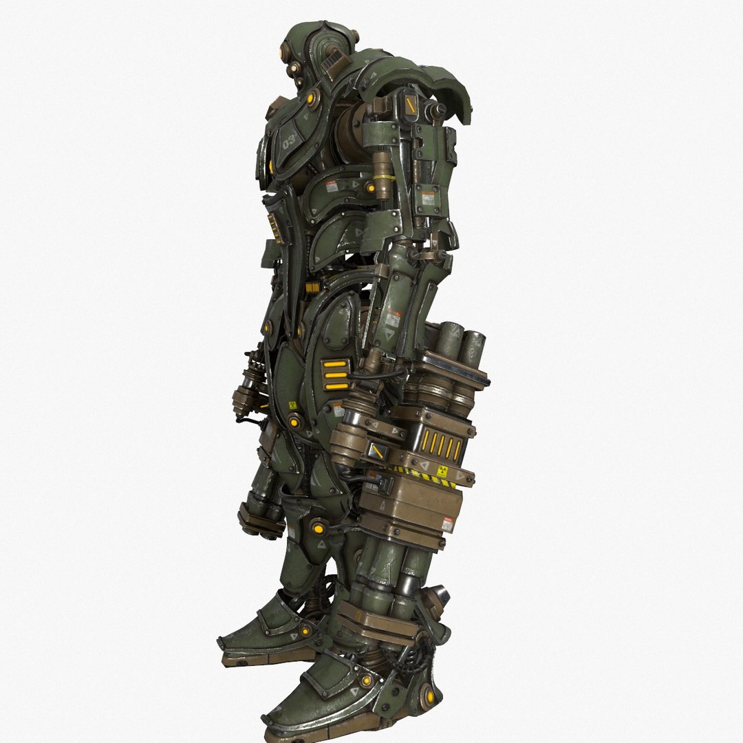 3D military mech 03 kitbash - TurboSquid 1638051
