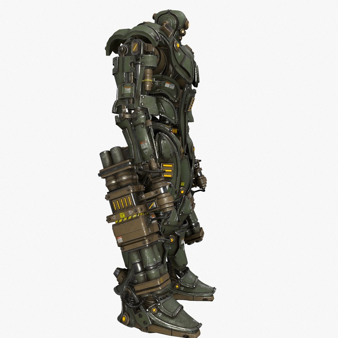 3D military mech 03 kitbash - TurboSquid 1638051