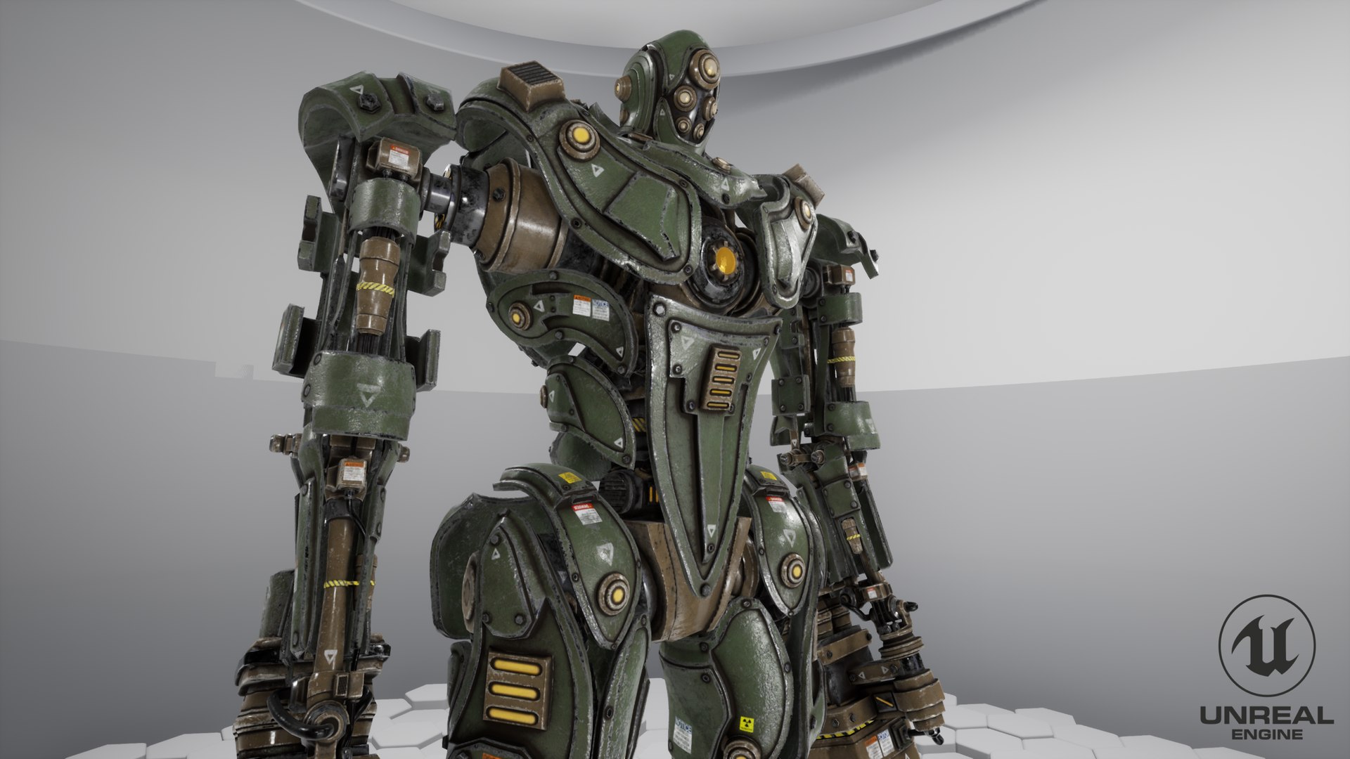 3D military mech 03 kitbash - TurboSquid 1638051