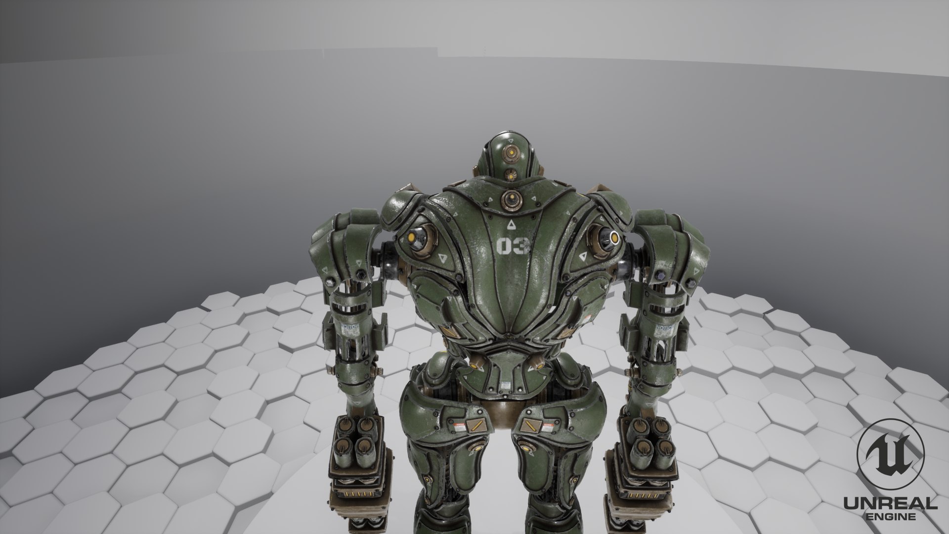 3D military mech 03 kitbash - TurboSquid 1638051