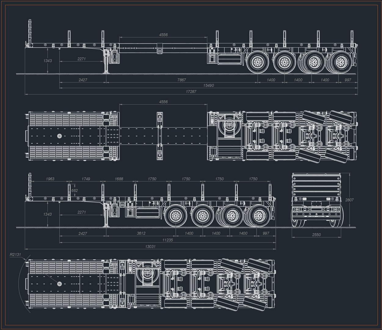 EXTENDED SEMI TRAILER Model - TurboSquid 2187271