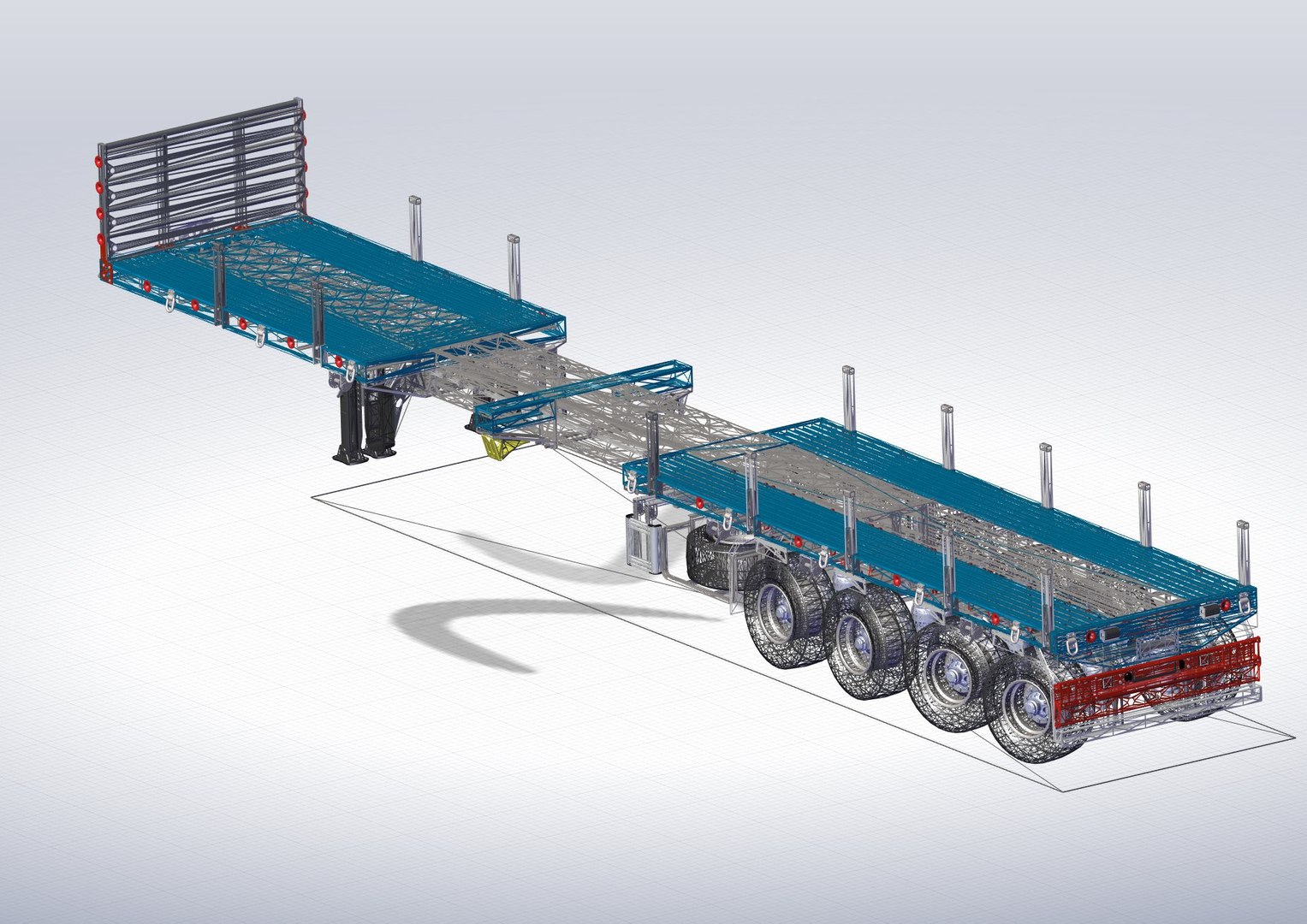 EXTENDED SEMI TRAILER Model - TurboSquid 2187271