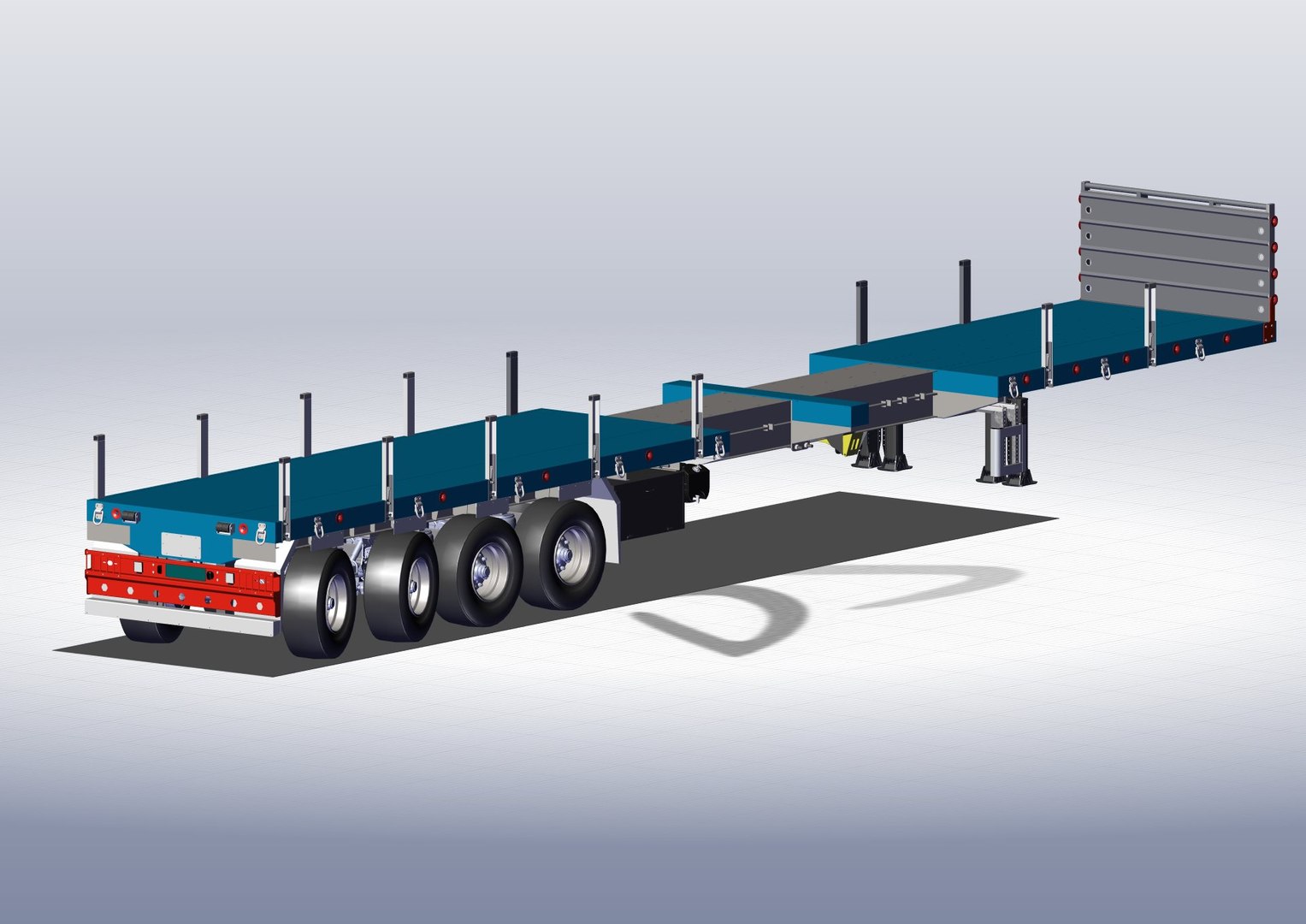 EXTENDED SEMI TRAILER Model - TurboSquid 2187271
