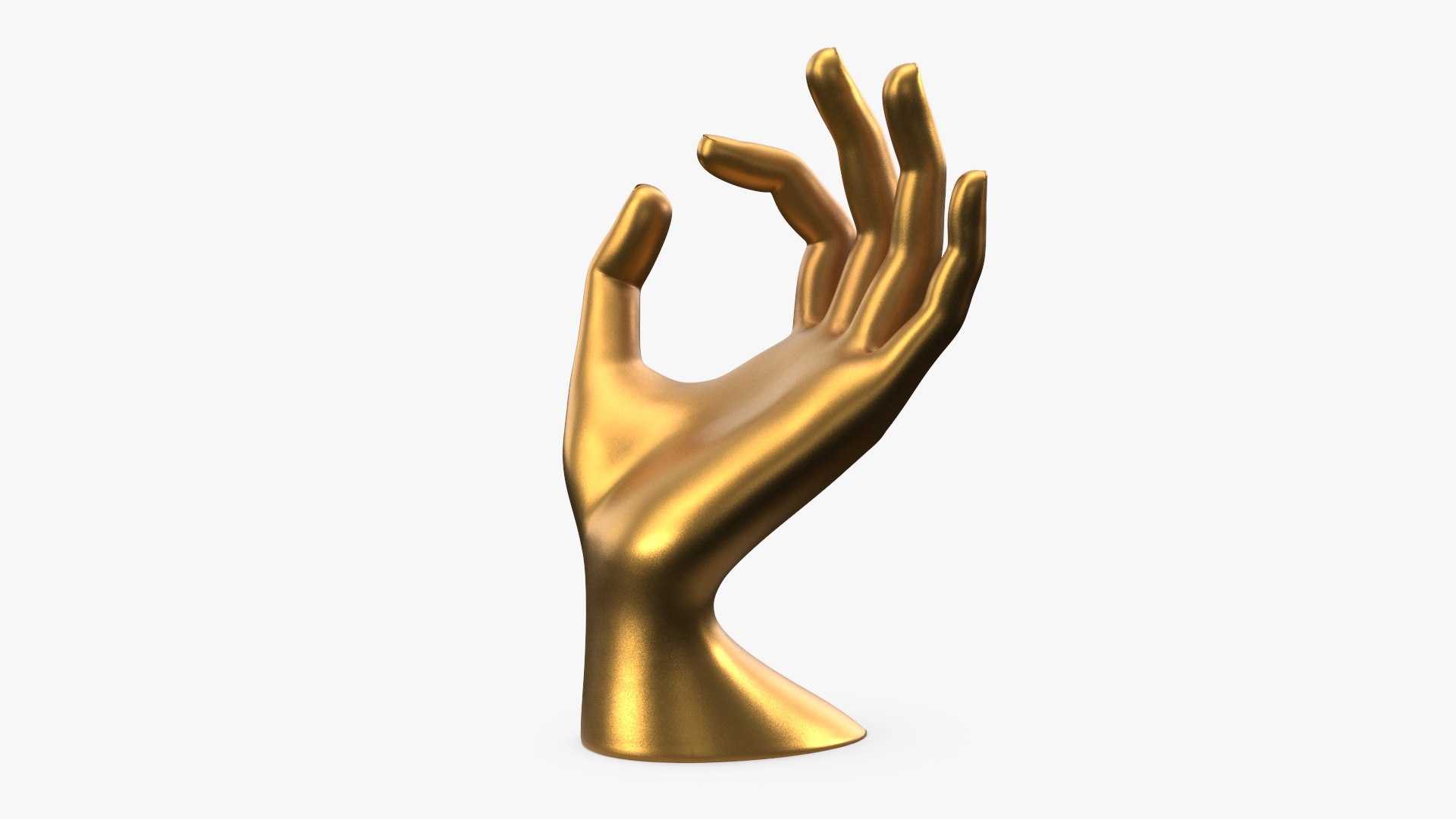 3D Jewelry Display OK Hand Golden - TurboSquid 2300091