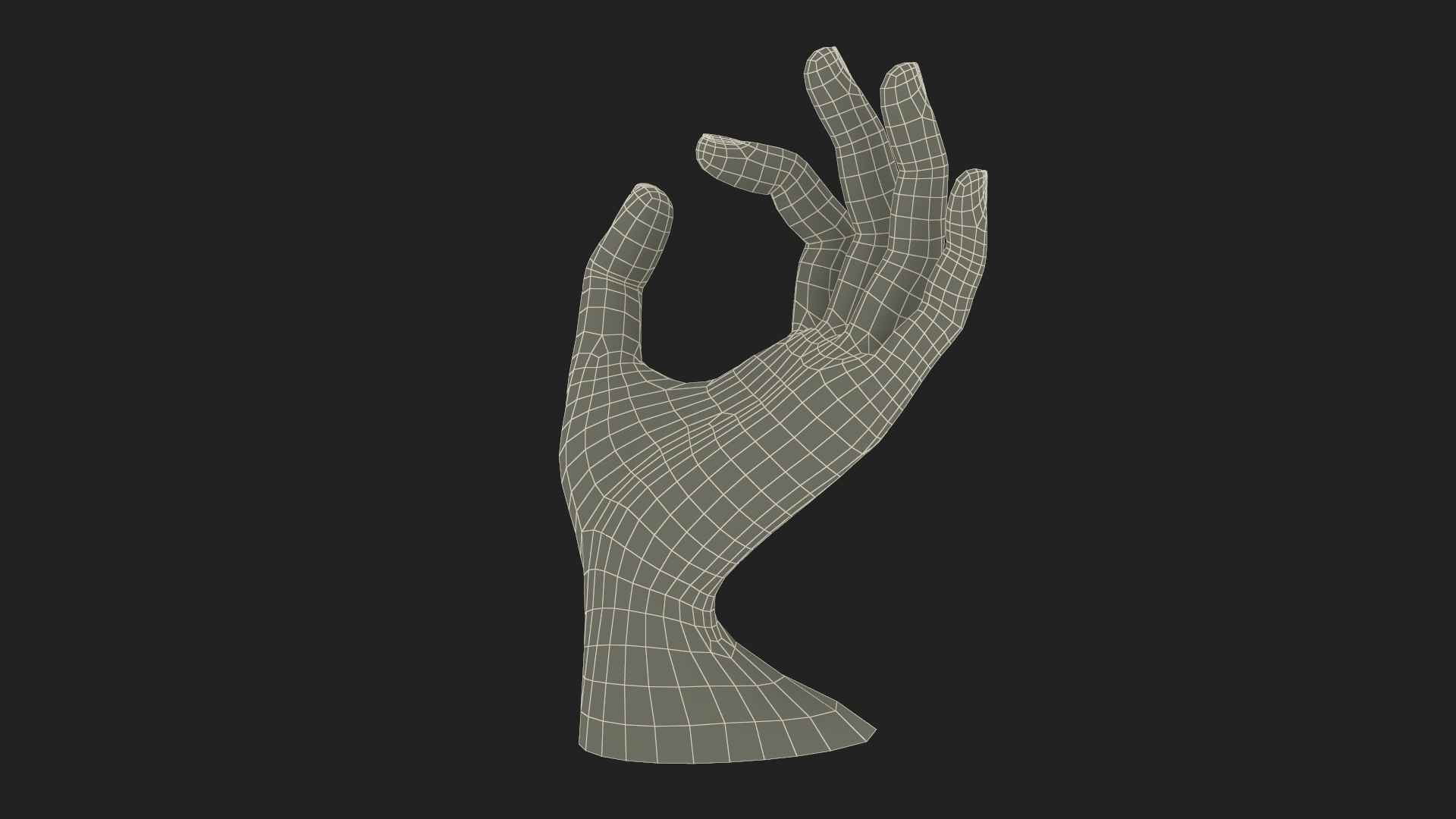 3D Jewelry Display OK Hand Golden - TurboSquid 2300091