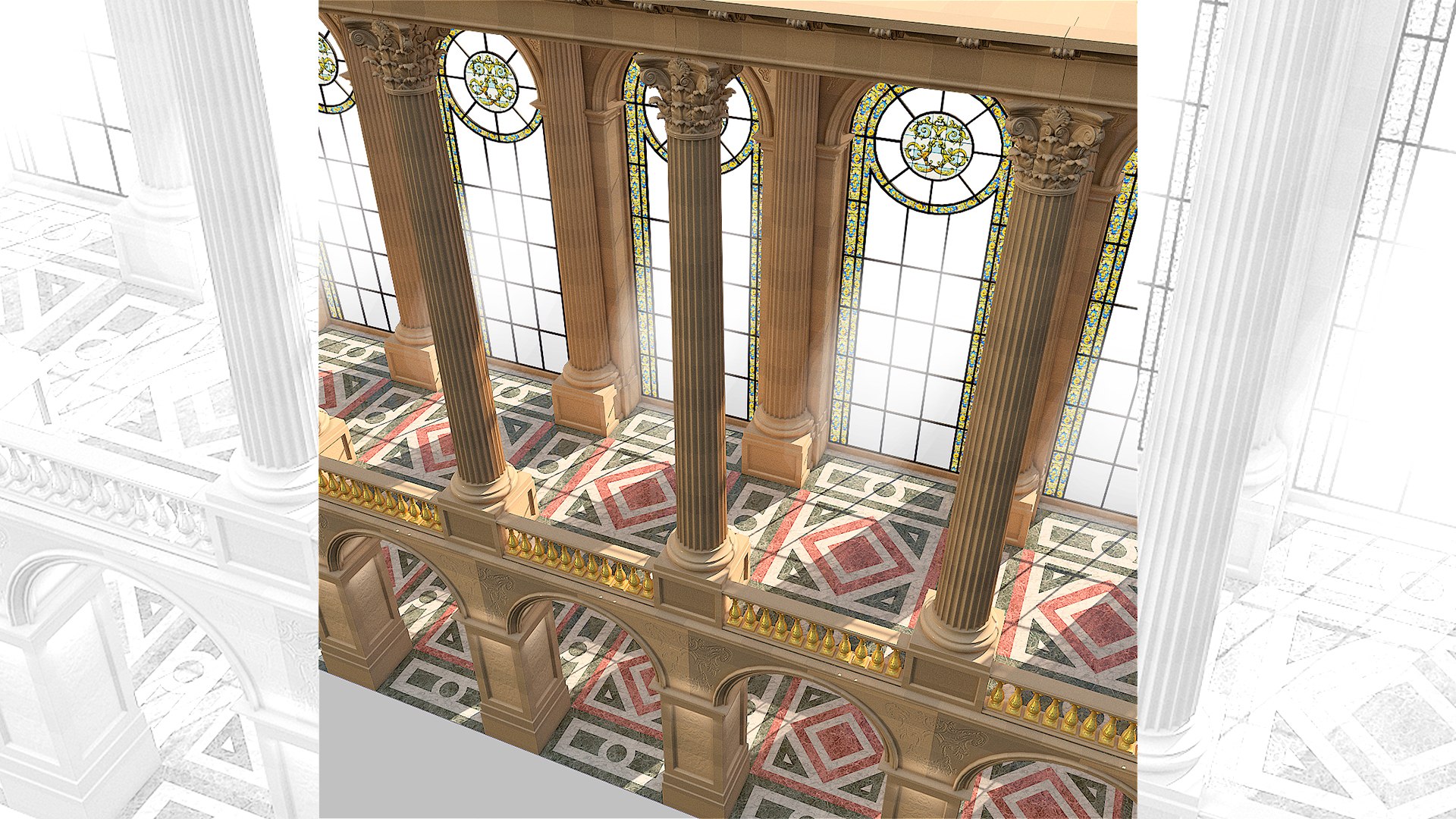 3D Model Versailles Chapel Hall - TurboSquid 1662304