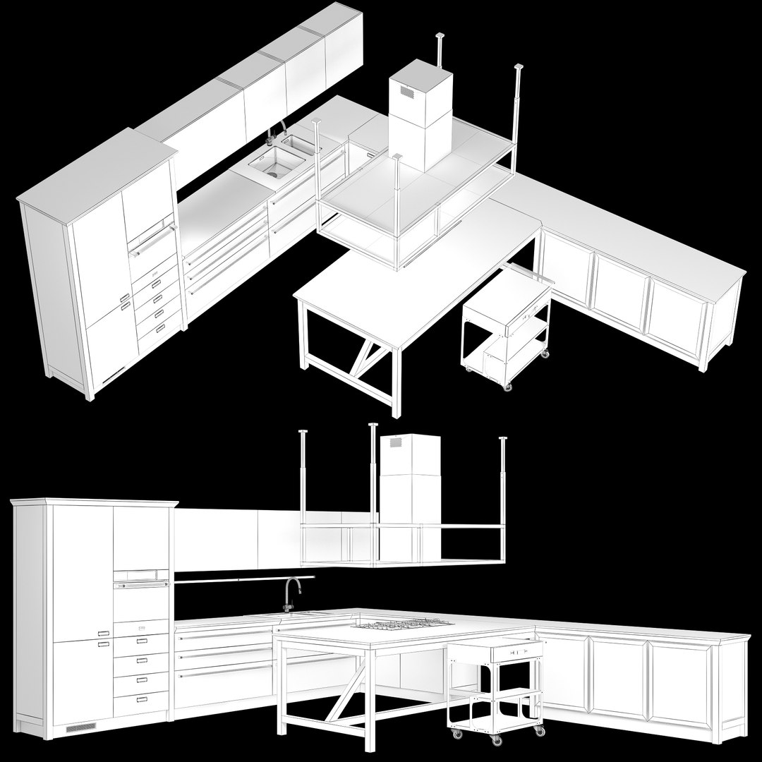 3D Realistic Kitchen Diesel Social - TurboSquid 1595933