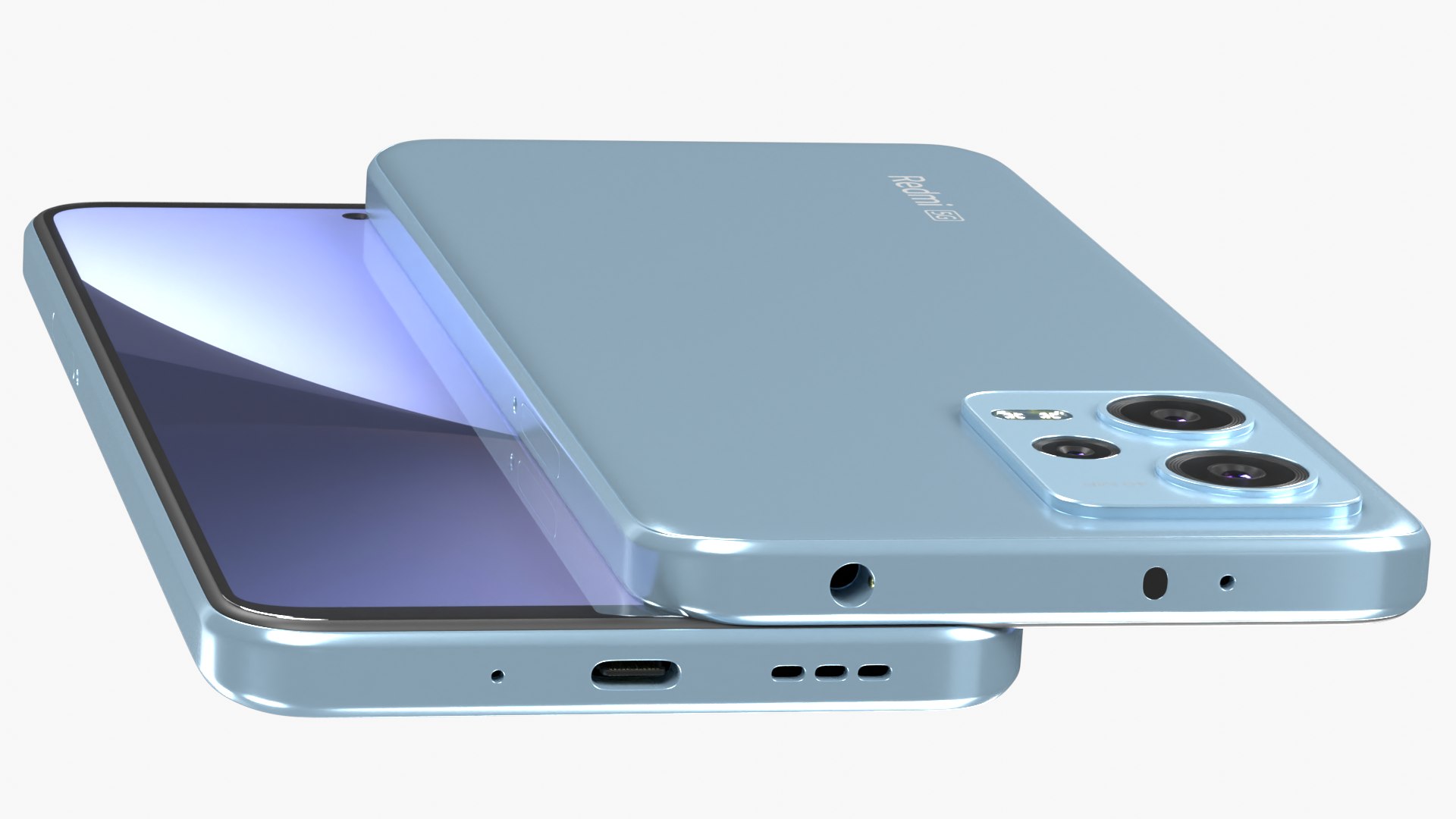 3D Xiaomi Redmi Note 12 Mystique Blue model - TurboSquid 2012652