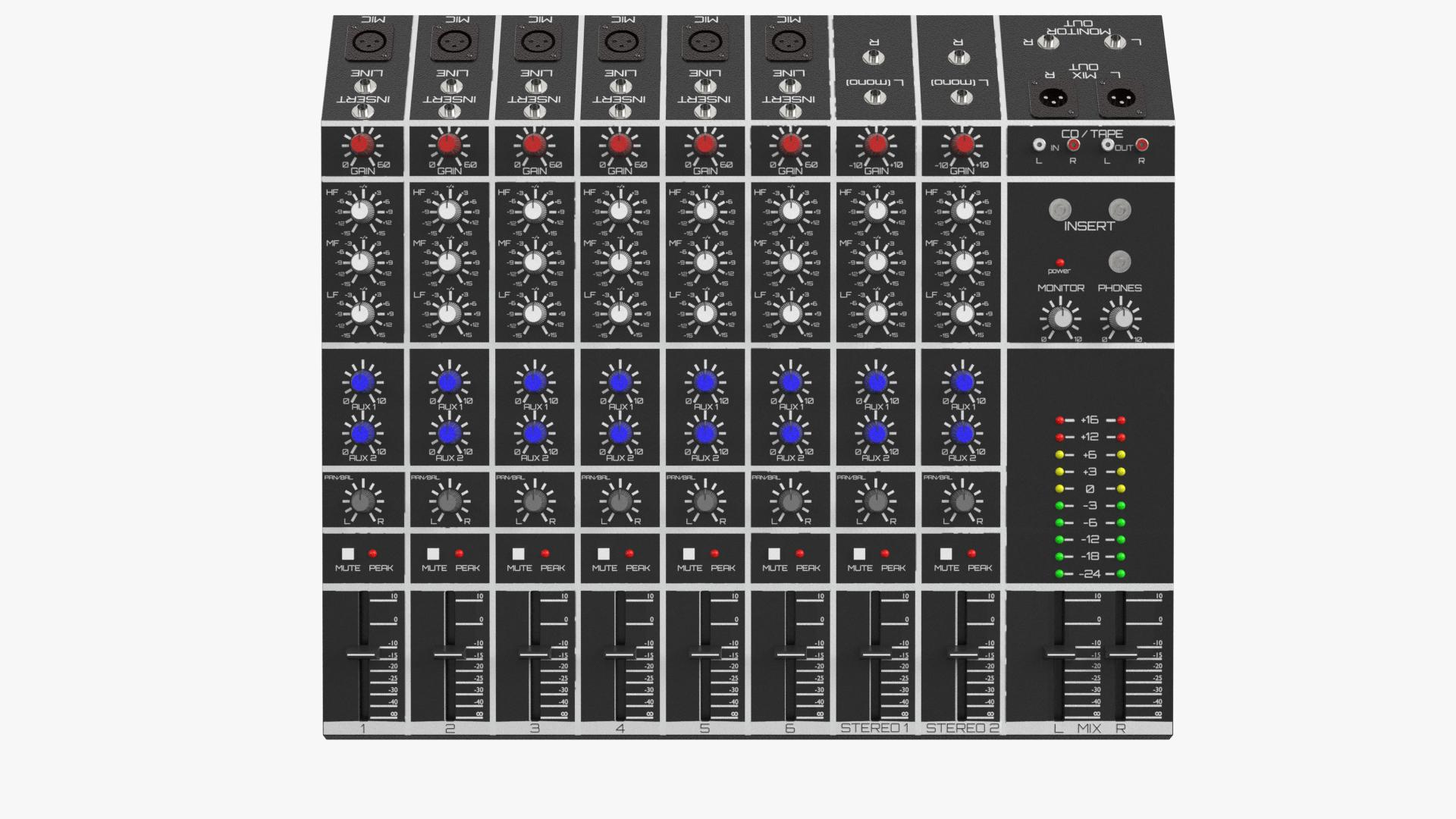 Audio Mixer 2 3D Model - TurboSquid 1876865