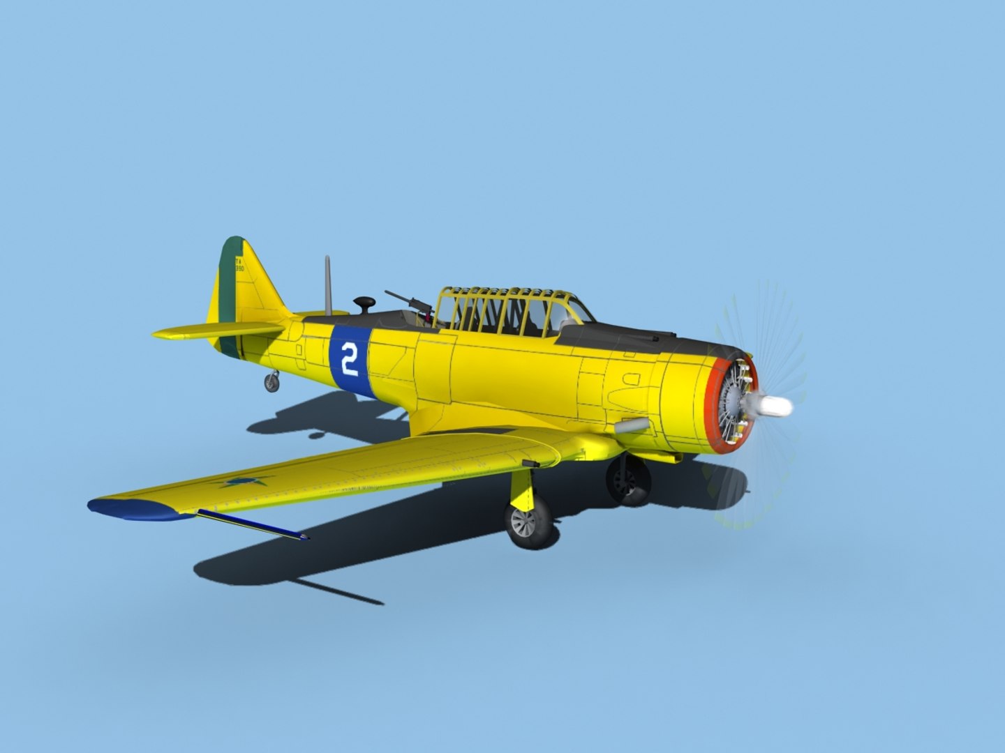 At-6 texan north american 3D model - TurboSquid 1489338